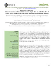 Characterisation and traceability of extra virgin olive oil and table ...